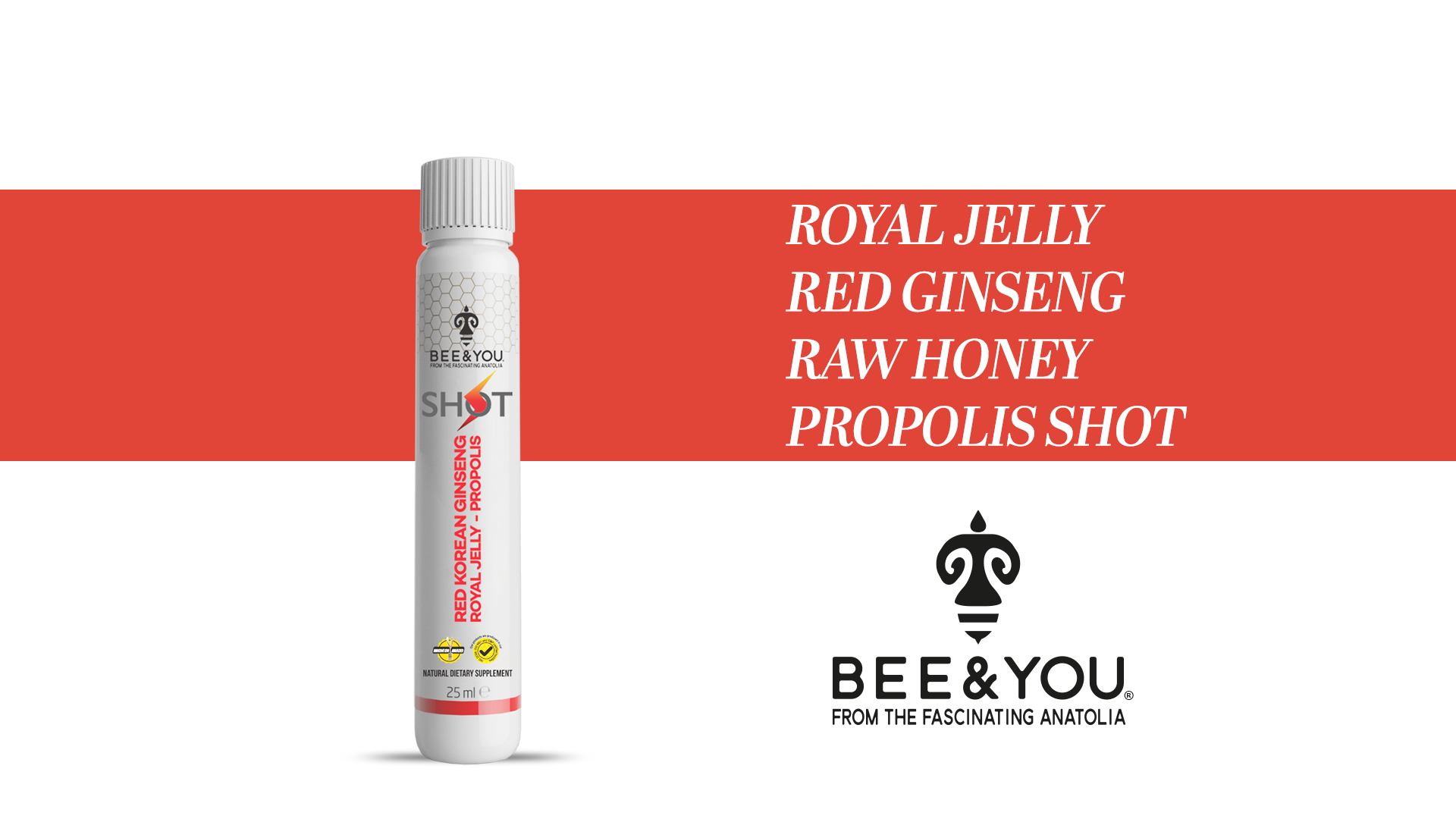 ROYAL JELLY RED GINSENG RAW HONEY PROPOLIS SHOT
