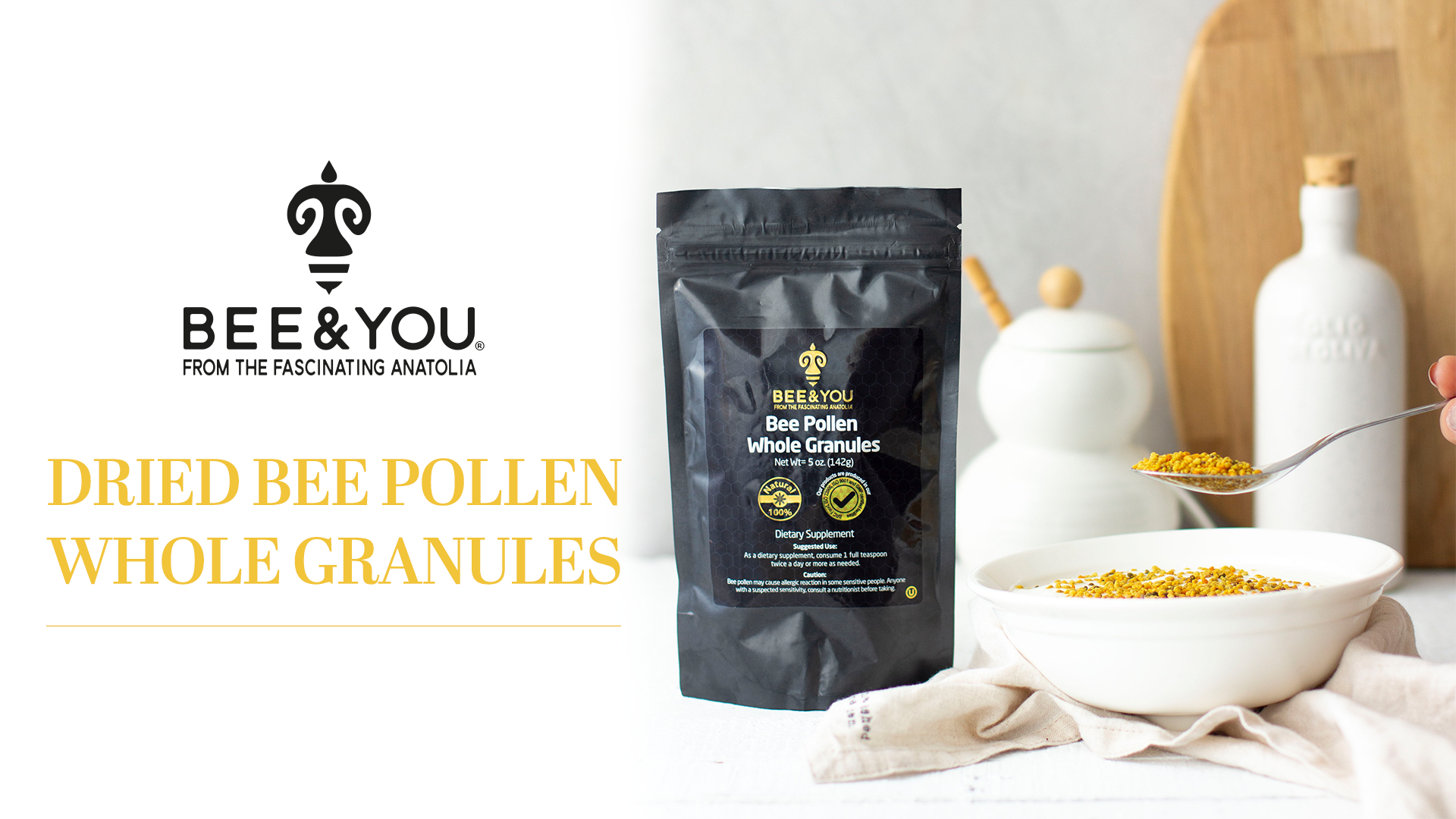 DRIED BEE POLLEN WHOLE GRANULES – Bee and You EU
